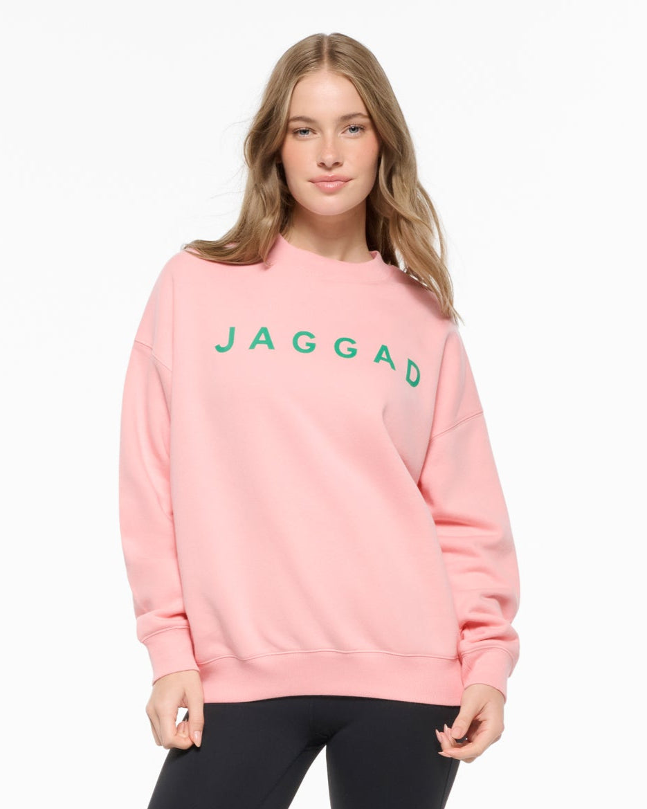 BLOCK SIGNATURE SWEATER CRYSTAL PINK – Jaggad