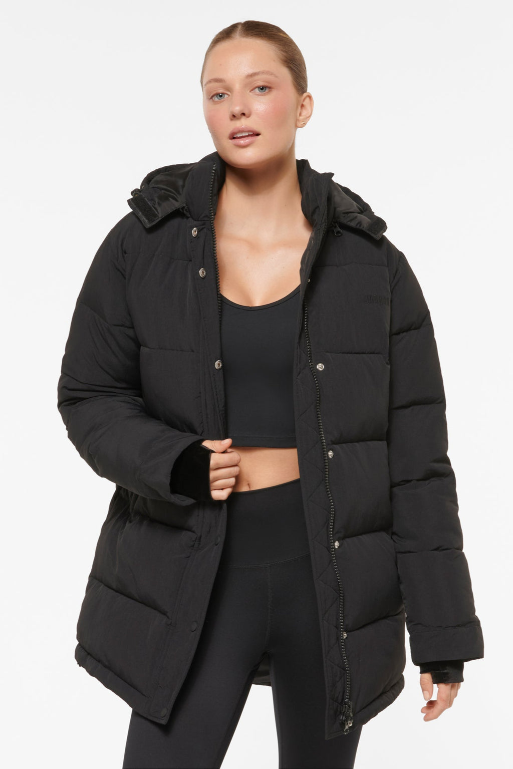ESSENTIAL MID LINE PUFFER JACKET BLACK – Jaggad