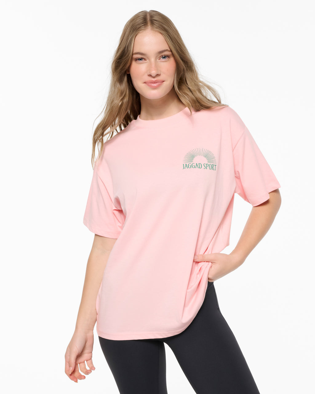 PALMS OVERSIZED TEE CRYSTAL PINK – Jaggad